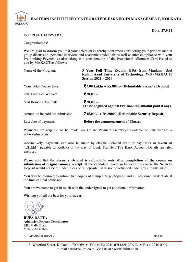 Offer Letter | PDF | Payments | Financial Services