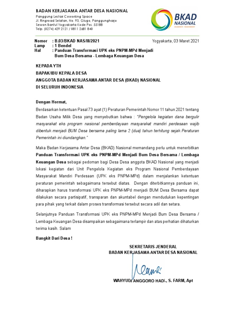 B.03. Panduan Transformasi Upk | PDF