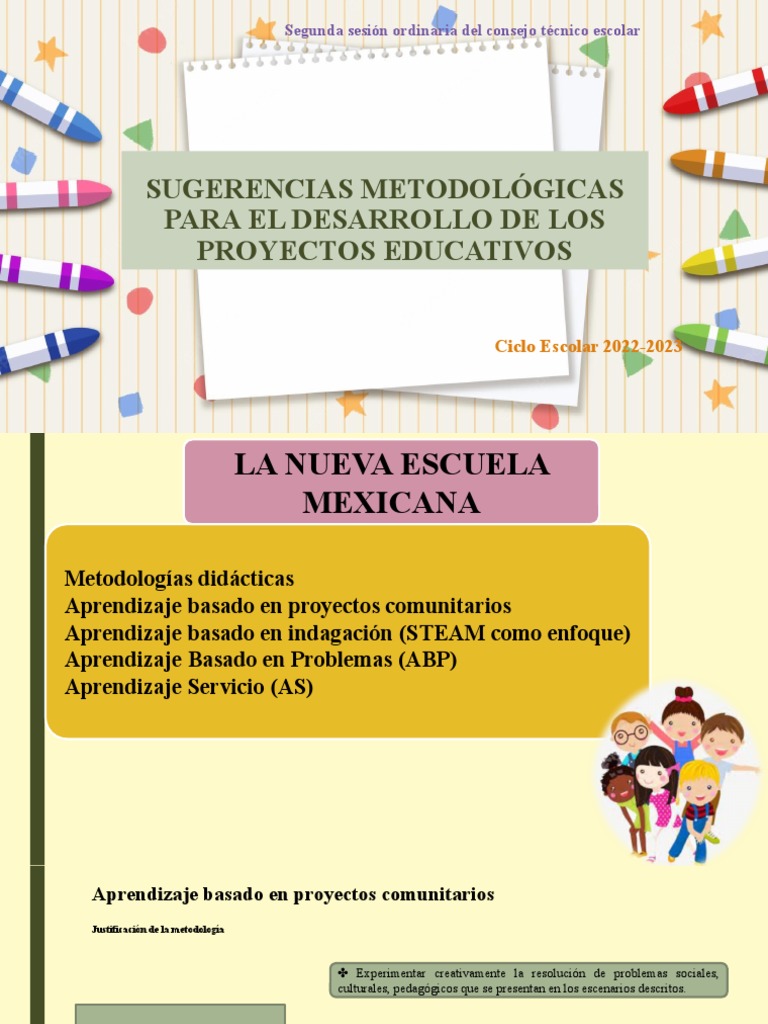 Sugerencias Metodológicas Para El Desarrollo De Los Proyectos 1 Pdf