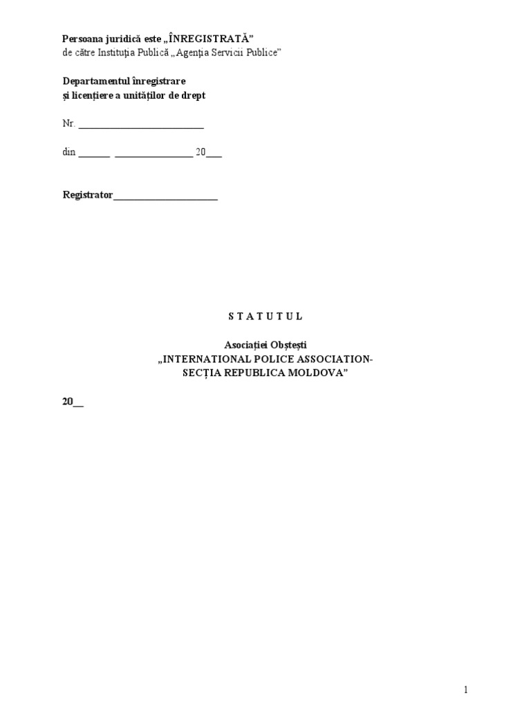 Statut Nou Al IPA Moldova.2022.red.24.10.2022 | PDF