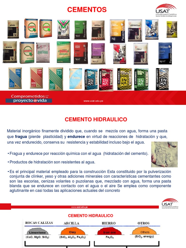Cementos: clasificación y tipos según normas | PDF | Cemento | Hormigón