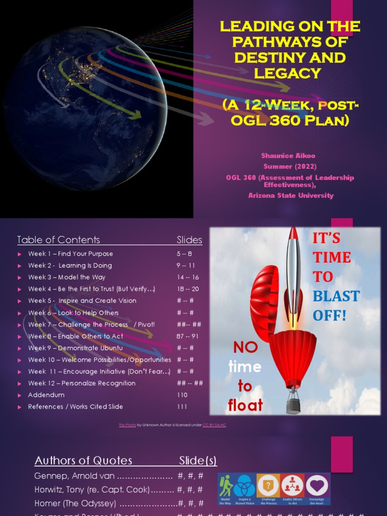 12-Week Plan Module | PDF | Odyssey | Leadership