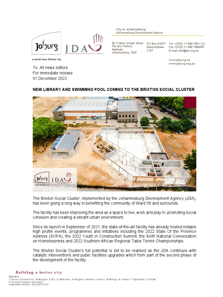 Jda Continues With Phase Two of The Brixton Social Cluster KN | PDF | Libraries | Buildings And ...
