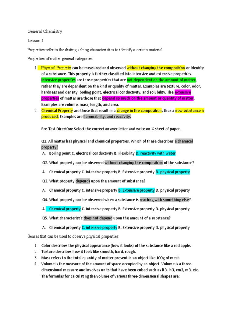 General Chemistry 1 | Download Free PDF | Chemical Substances | Volume