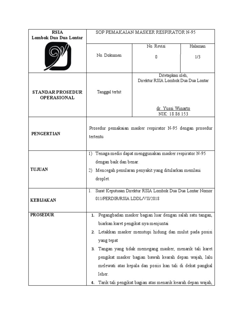 Sop Masker n95 | PDF