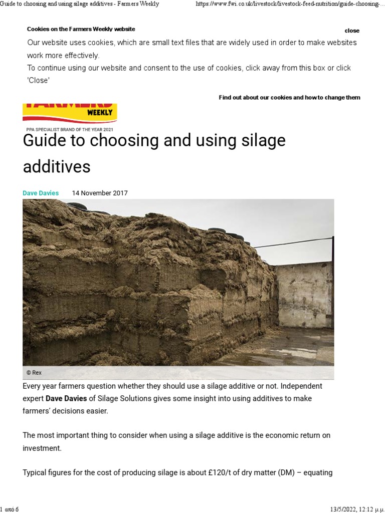 Guide To Choosing and Using Silage Additives - Farmers Weekly | PDF ...