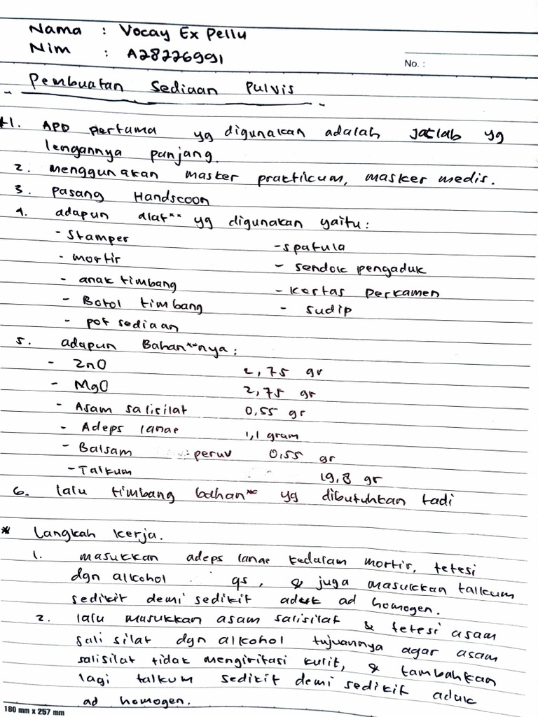 Ringkasan Teknik Meracik, Mencampur, & Menggerus Tablet. VOCAY EX PELLU ...