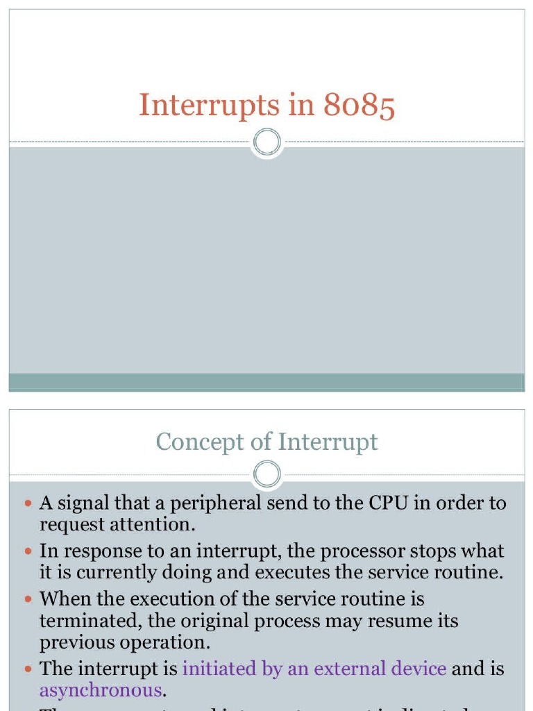 Interrupts In 8085 Pdf 