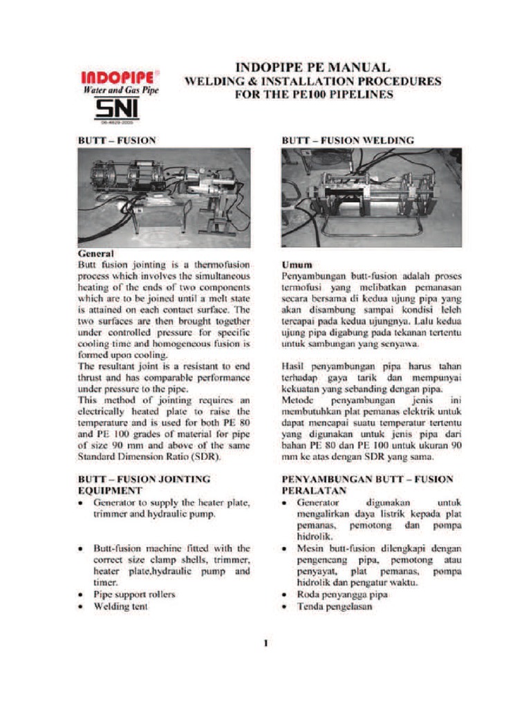 Penyambungan Pipa Hdpe Butt Fusion Pdf