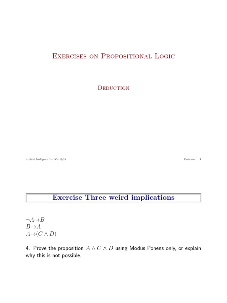 Chapter 7 Exercises | Download Free PDF | Contradiction | Deductive Reasoning