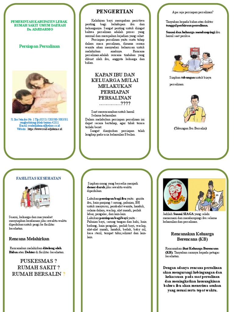 Leaflet Persiapan Persalinan | PDF | Gaya Hidup