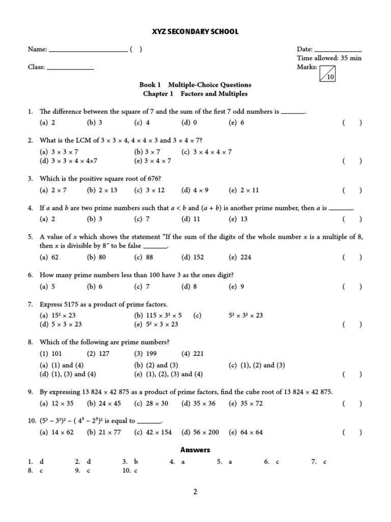 Integers and Multiples | PDF | Significant Figures | Area