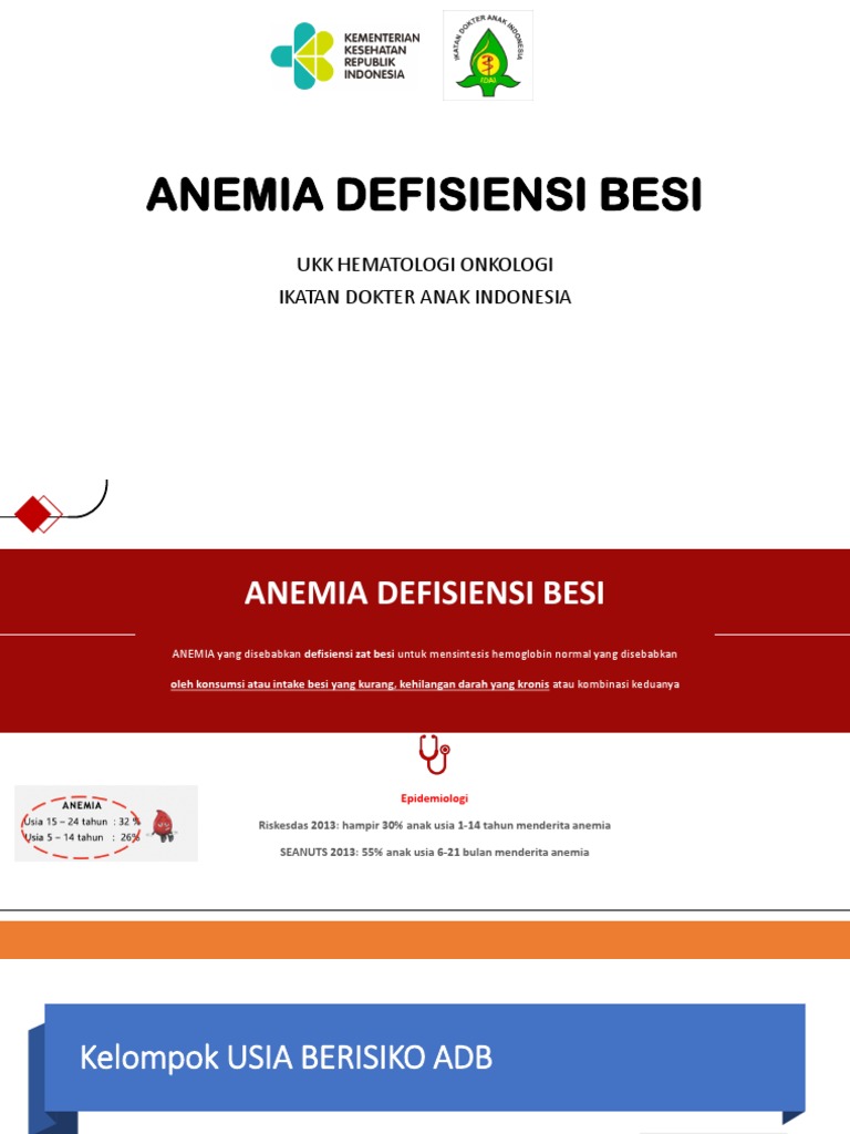 Anemia Defisiensi Besi - Kemkes IDAI | PDF