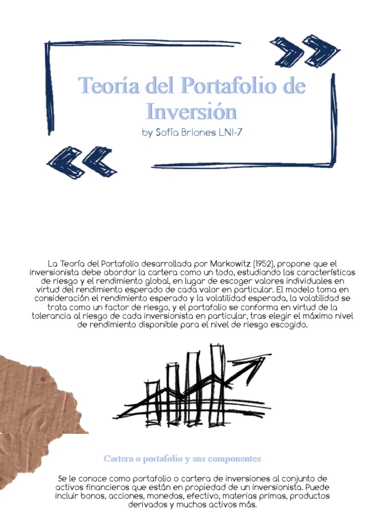Teoría Del Balance de Portafolio de Inversión | PDF | Portafolio (Finanzas) | Teoría moderna de ...