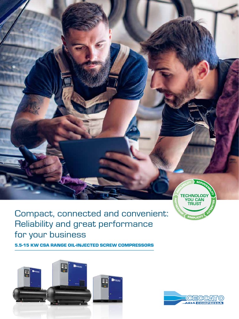 Ceccato CSA 7.5-20 Leaflet | PDF | Reliability Engineering | Filtration