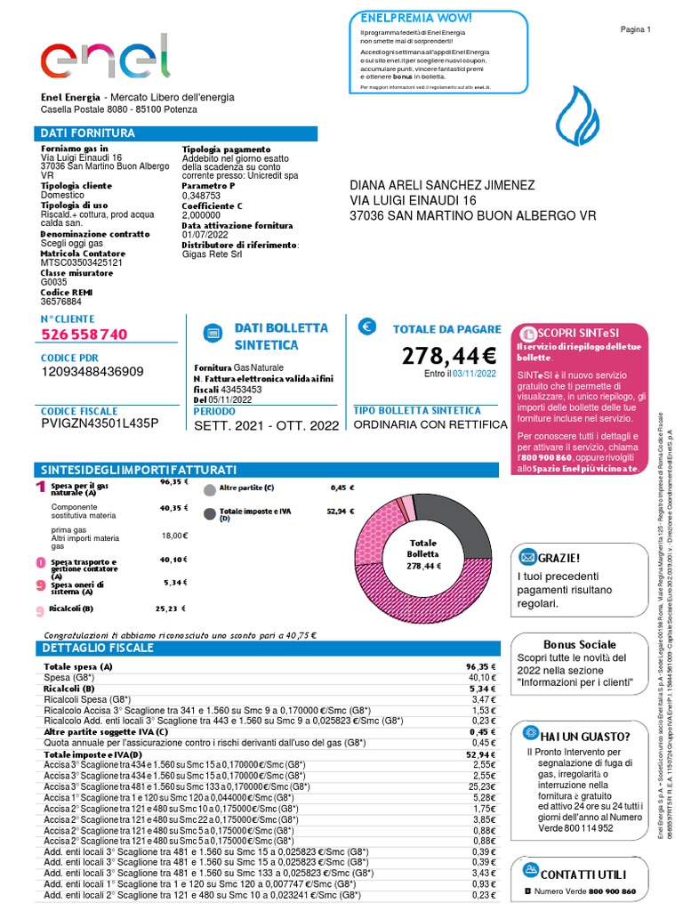 Fattura Enel 423 1 - 1 | PDF