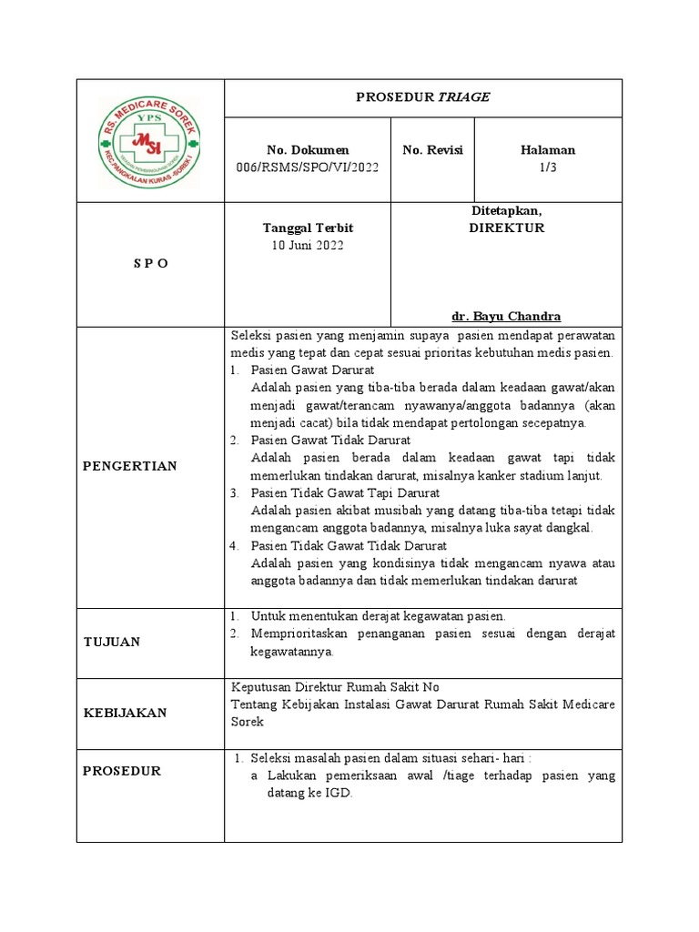 Prosedur Triage | PDF
