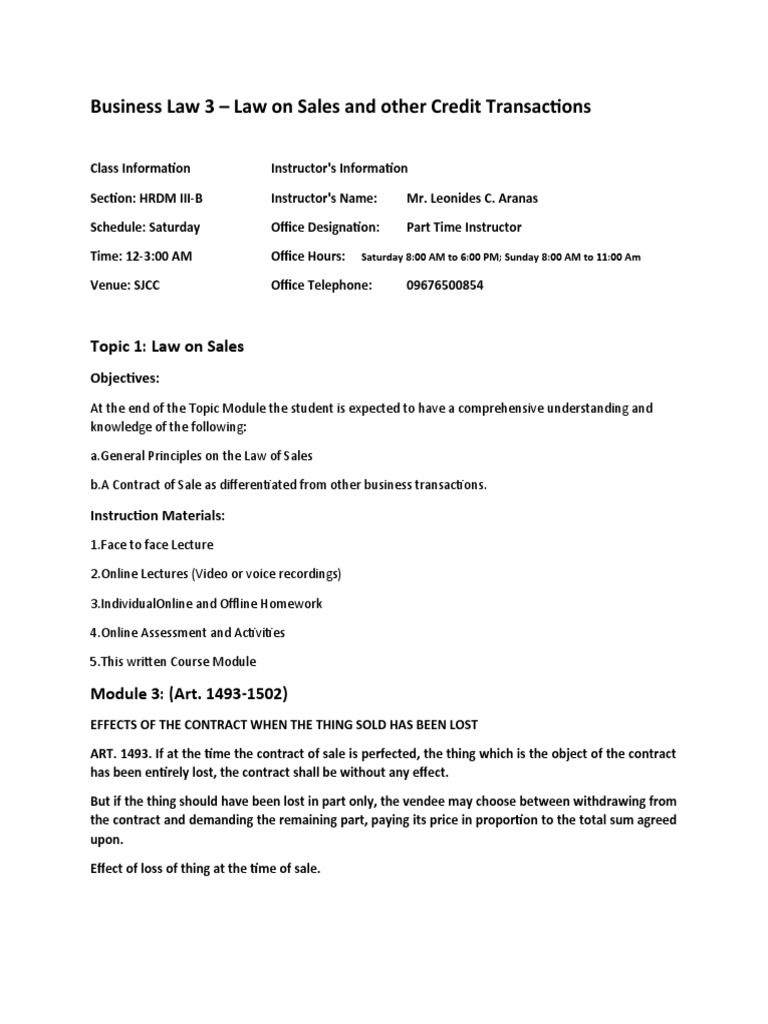 Module 3 Business Law 3 C | PDF | Mortgage Law | Lease