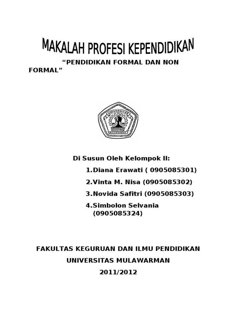 Pendidikan Formal Dan Non Formal | PDF