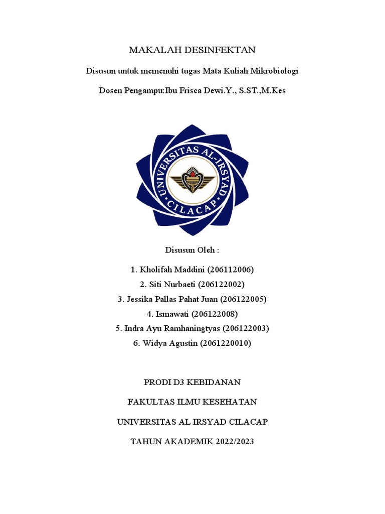 Makalah Desinfektan dan Jenisnya | PDF