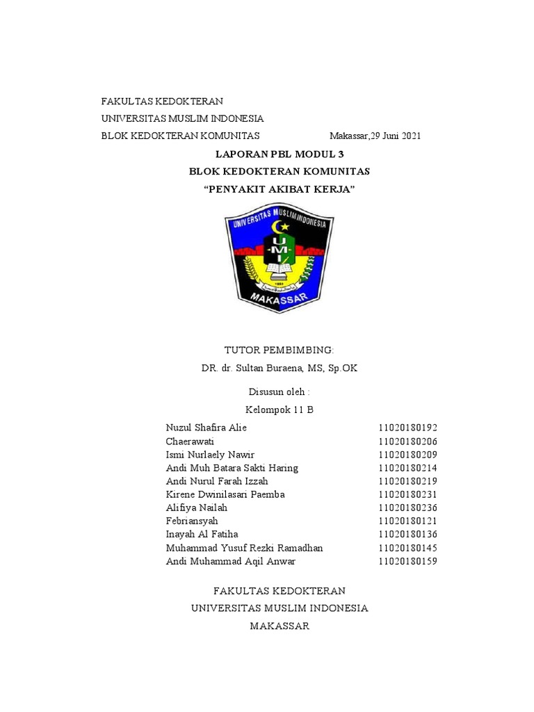 Laporan PBL Modul 3 KLP 11B | PDF