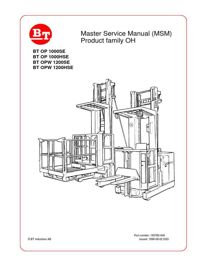 (Op 1000se Hse Opw 1200se Hse) Workshop | PDF | Truck | Elevator