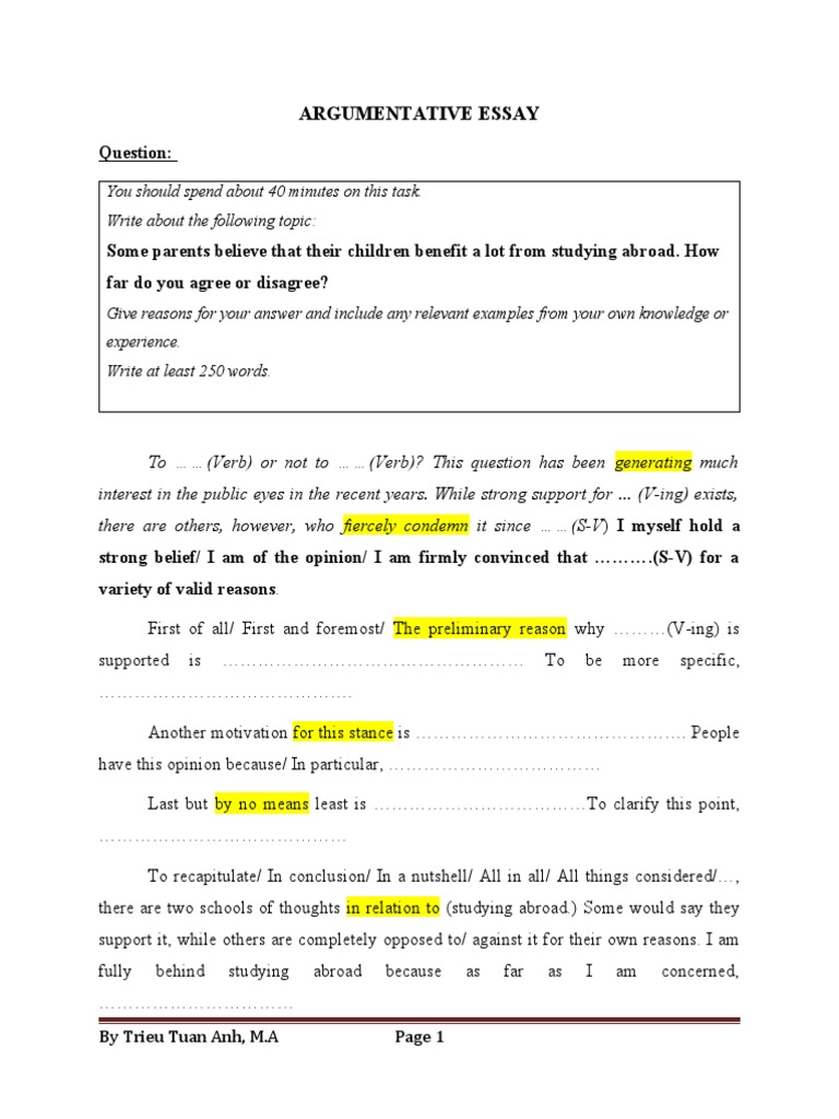 Argumentative Essay | PDF