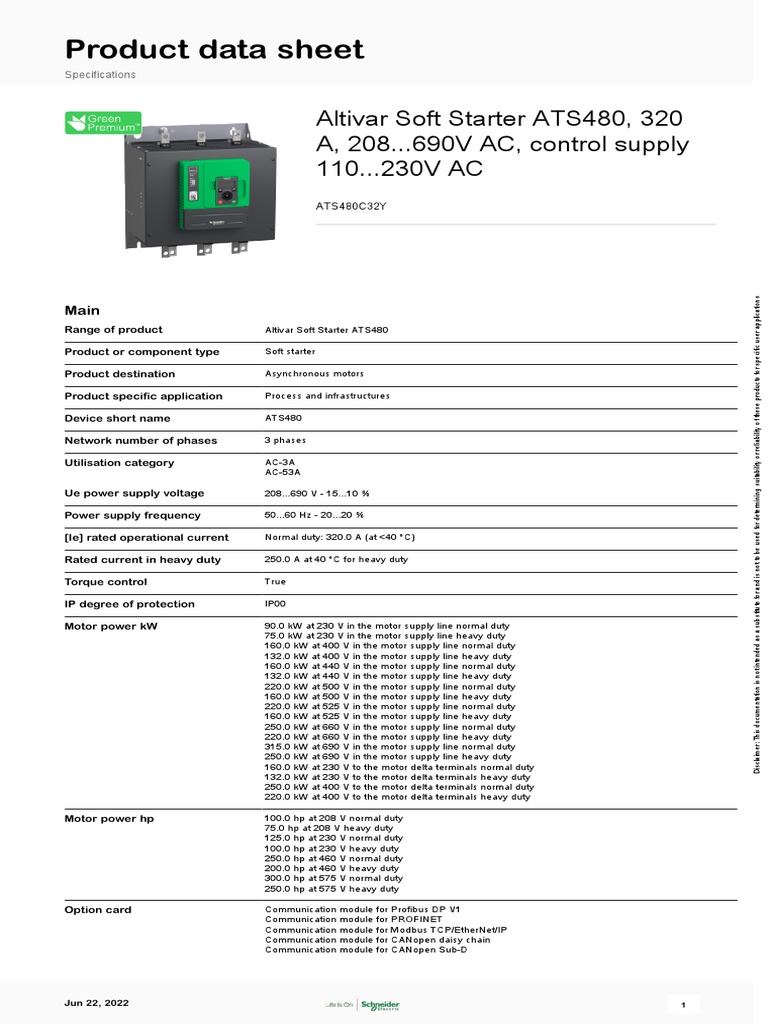 Altivar ATS480 Soft Starter Overview | PDF | Technology & Engineering