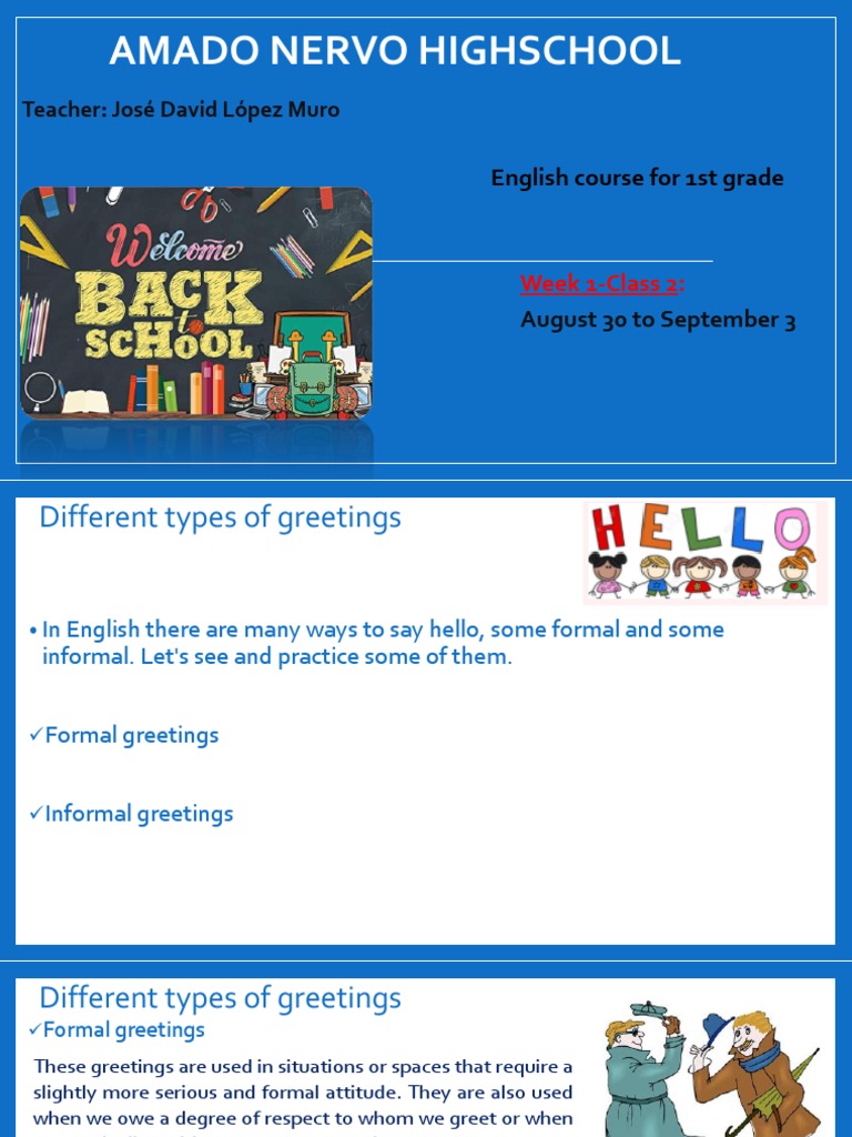 Class 2 Types of Greetings | PDF