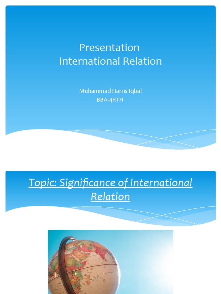 Haris Presentation | PDF | International Relations | Science