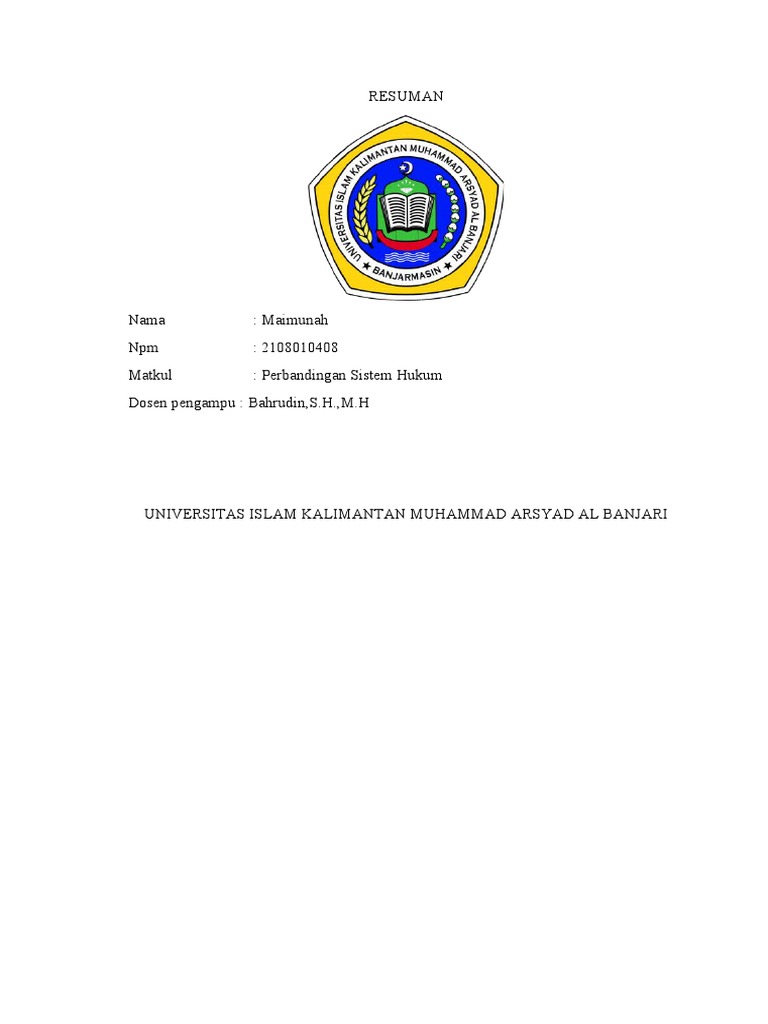 Perbandingan Sistem Hukum Pdf 