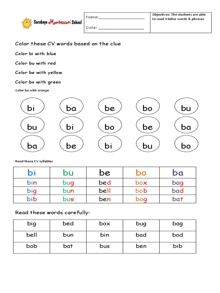 Reading Readiness CV Only | PDF