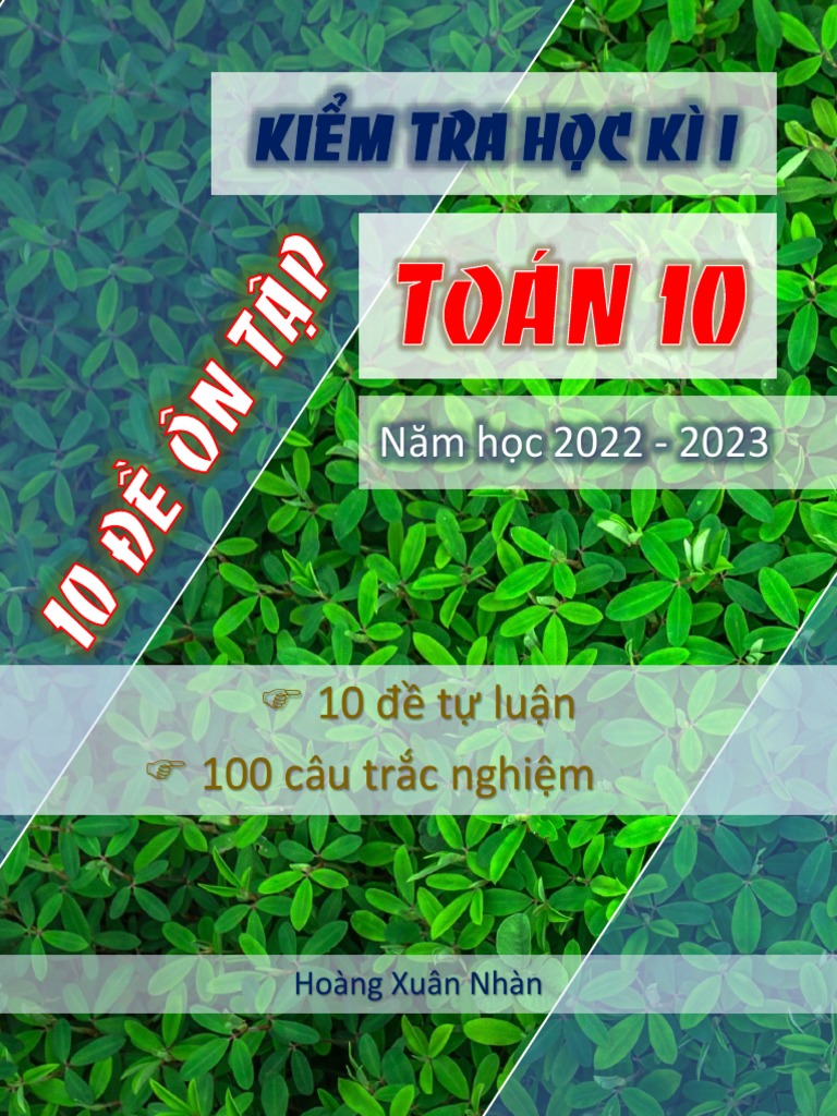 10 de Tu Luan On Tap Kiem Tra Cuoi Hoc Ki 1 Toan 10 Co Loi Giai Chi Tiet | PDF