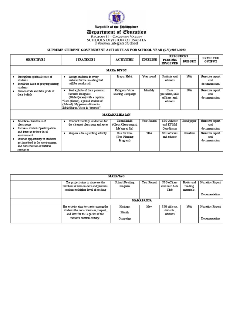 SSG Action Plan PDF