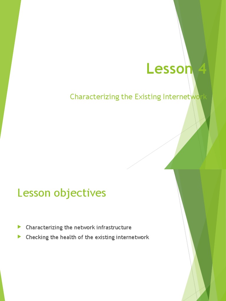 Lesson 4 - Characterizing The Existing Internetwork | PDF | Computer Network | Local Area Network
