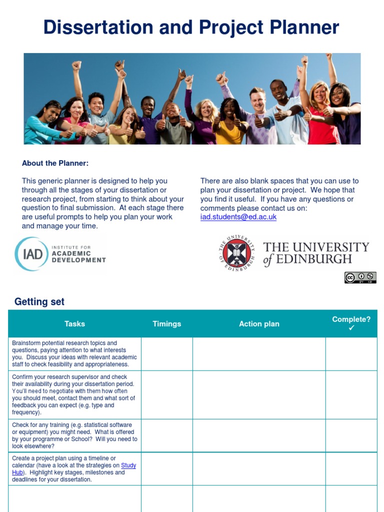 Dissertation Proj Planner 2019 | PDF