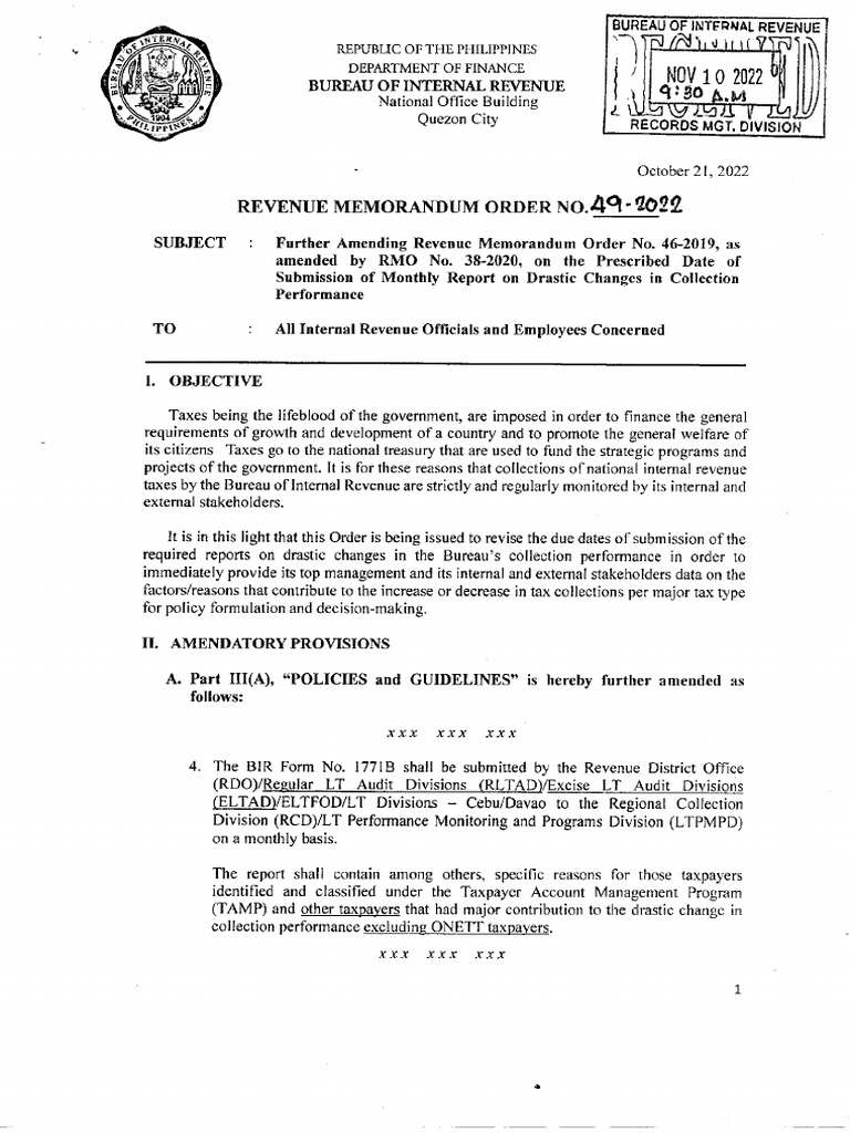 RMO No. 49-2022 | PDF