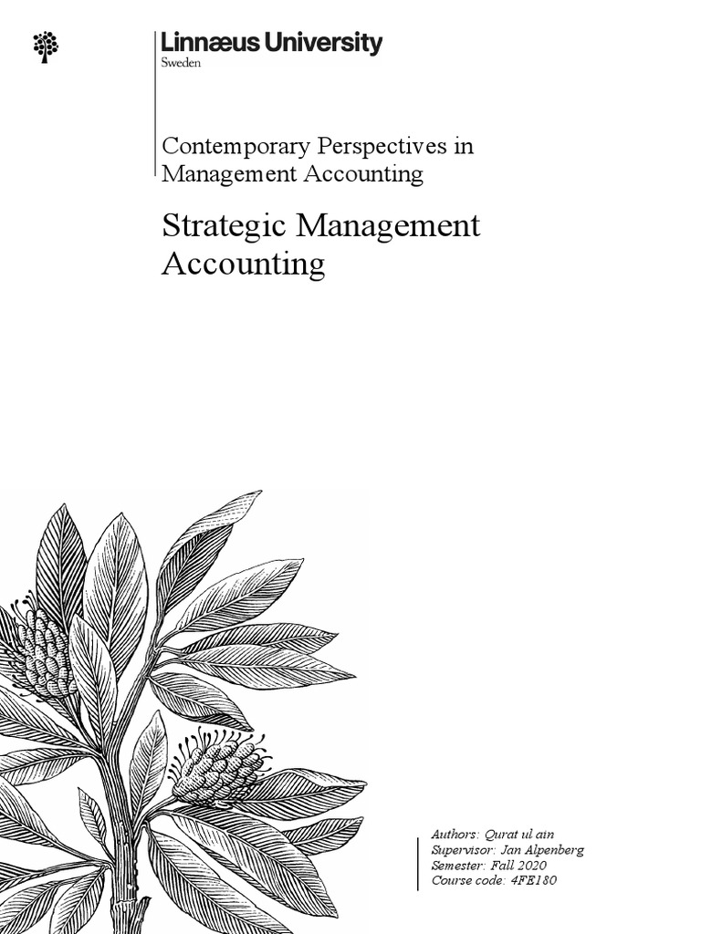 Strategic Management Accounting | PDF | Strategic Management ...