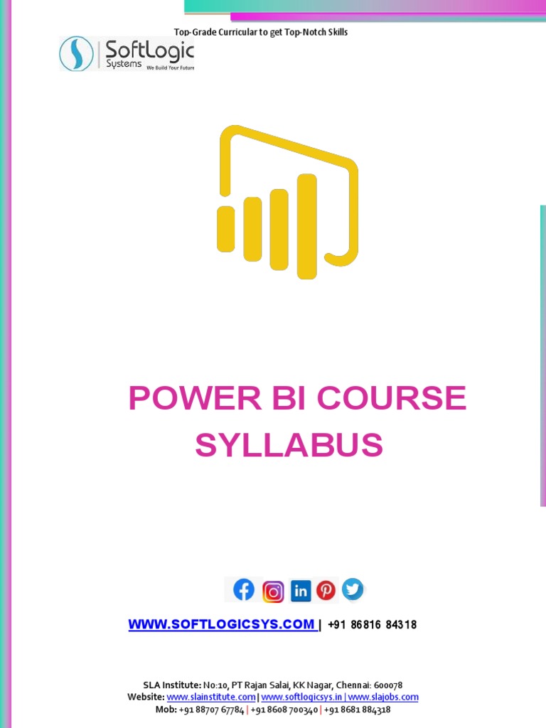 Power BI Course Syllabus Overview | PDF | Software Development | Data Management