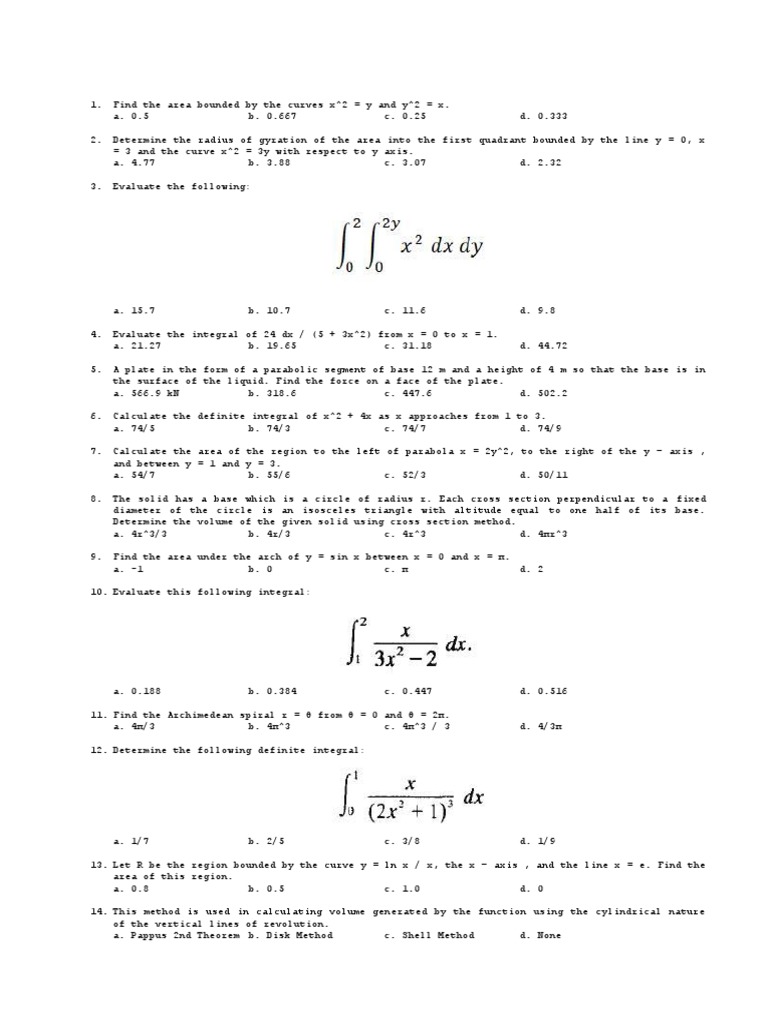Integral Calculus | Download Free PDF | Integral | Area