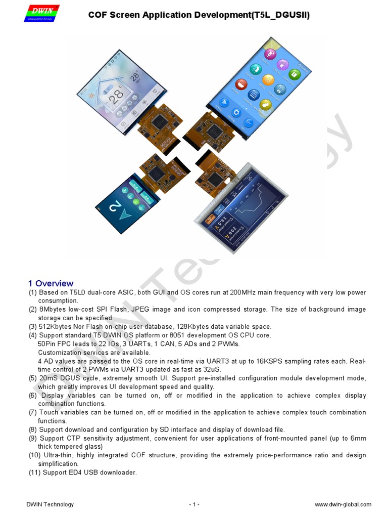 COF Screen Application DevelopmentT5L DGUSII20220610 | PDF | Icon ...