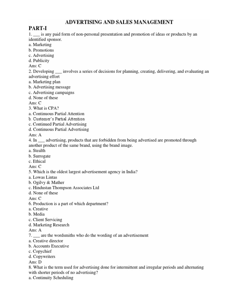 Advertising and Sales Management | PDF | Advertising | Marketing