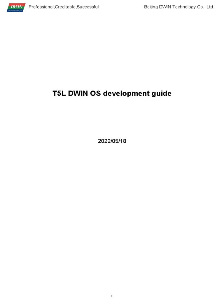 T5L DWIN OS Development Guide 20220518 | Download Free PDF | Subroutine | Programming