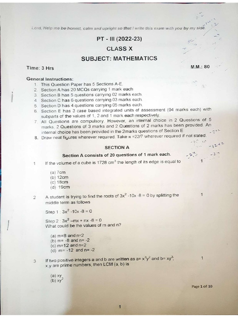 Mathematics - The Air Force School | PDF