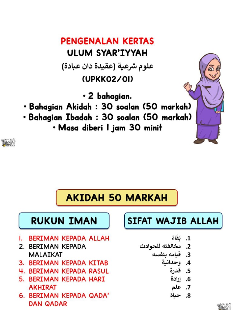 Nota Pantas Akidah UPKK Bondalutfi | PDF