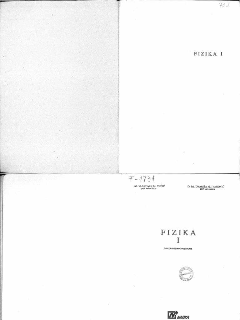 Fizika 1, Vucic | PDF Fizika 1, Vucic | PDF
