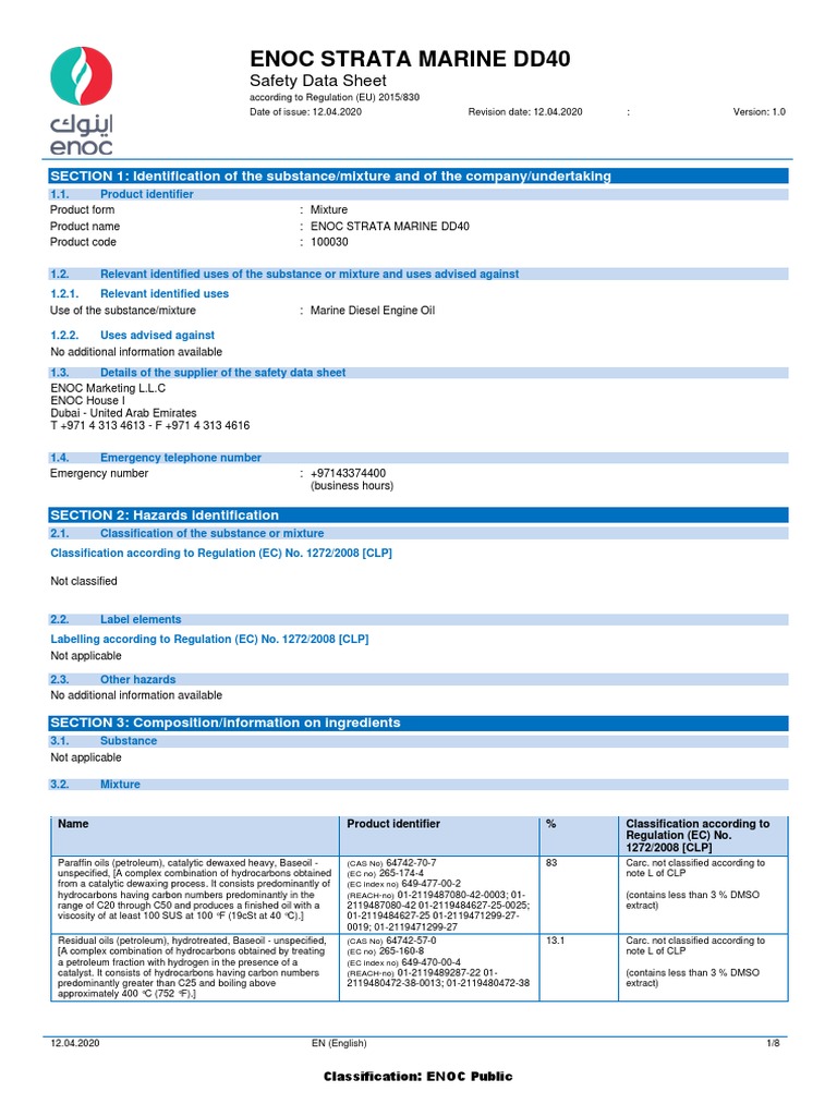 Enoc Strata Marine DD40 | PDF | Dangerous Goods | Firefighting