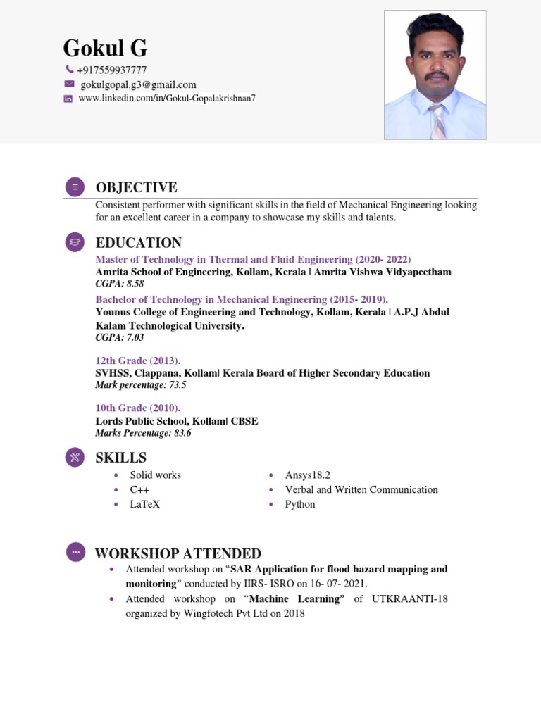 Gokul G: Objective | PDF