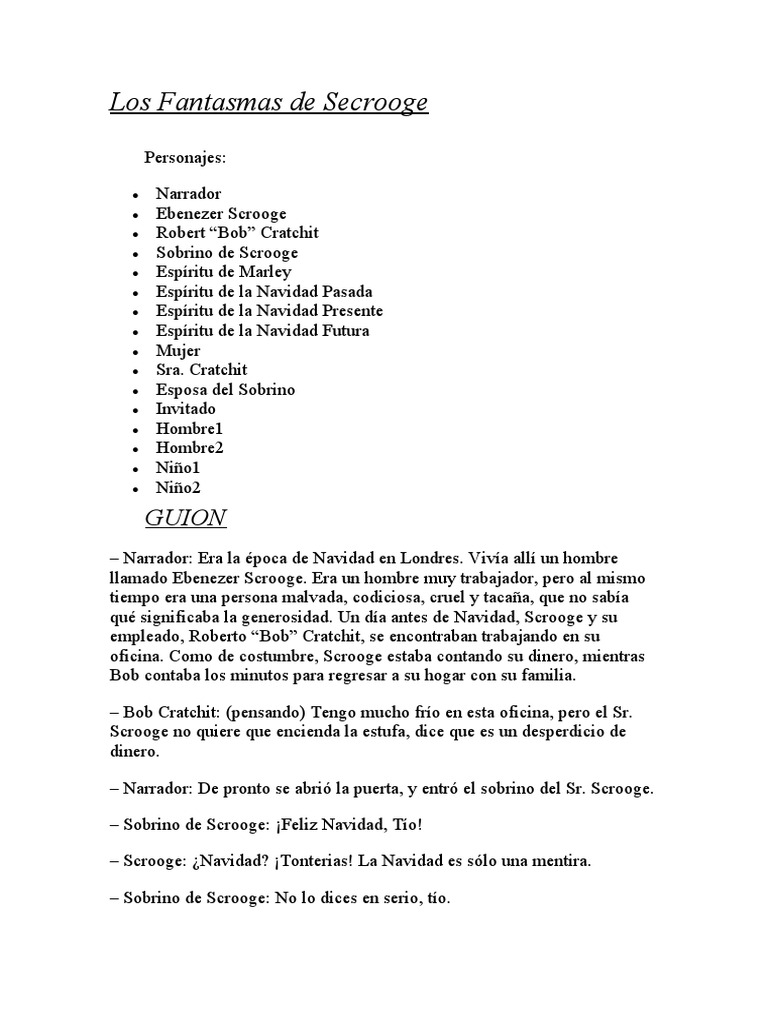 Scrooge y los Espíritus de Navidad | PDF | Un villancico | Ebenezer Scrooge