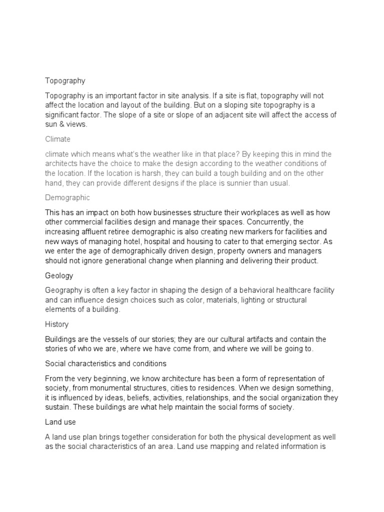 Topography | PDF | Behavior